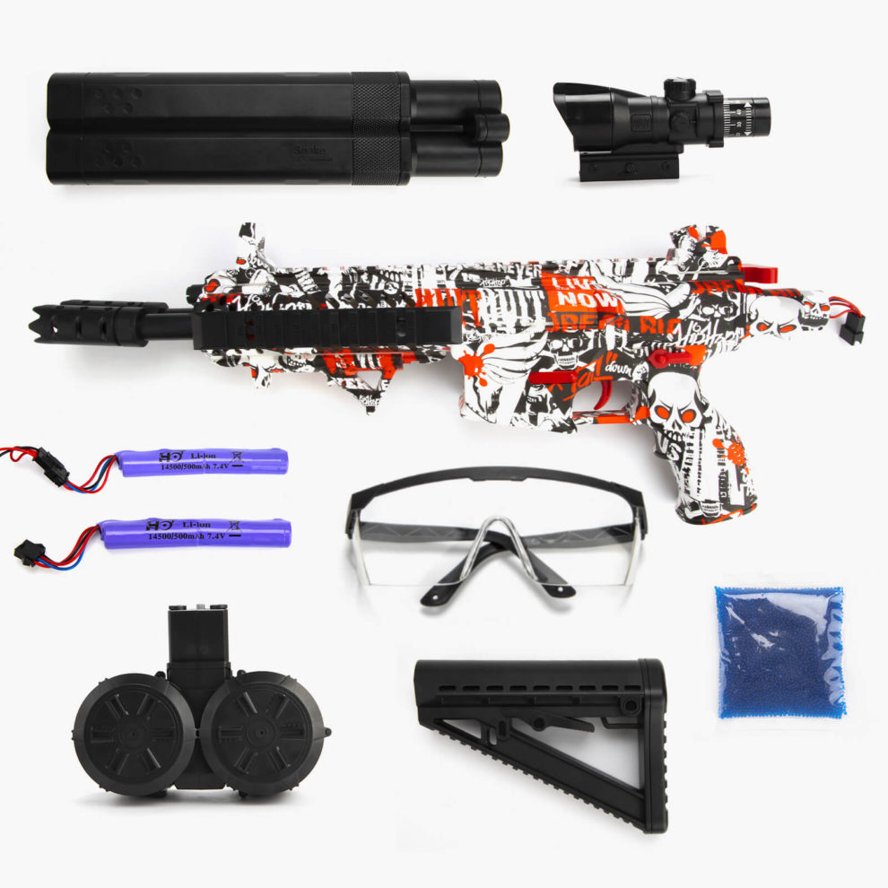 Double-Barreled Gel Blaster Gun | Orby Gun