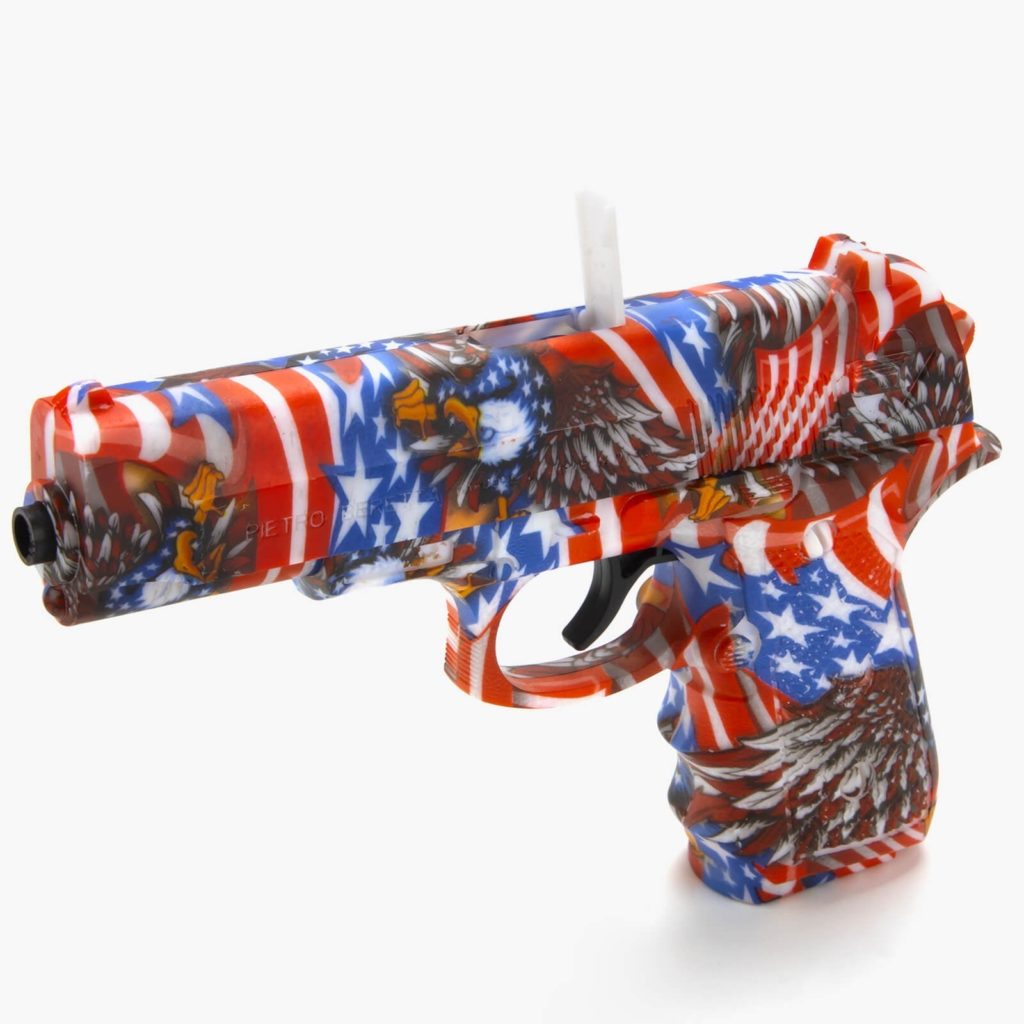 Mini Gel Blaster Pistol US Flag | Orby Gun